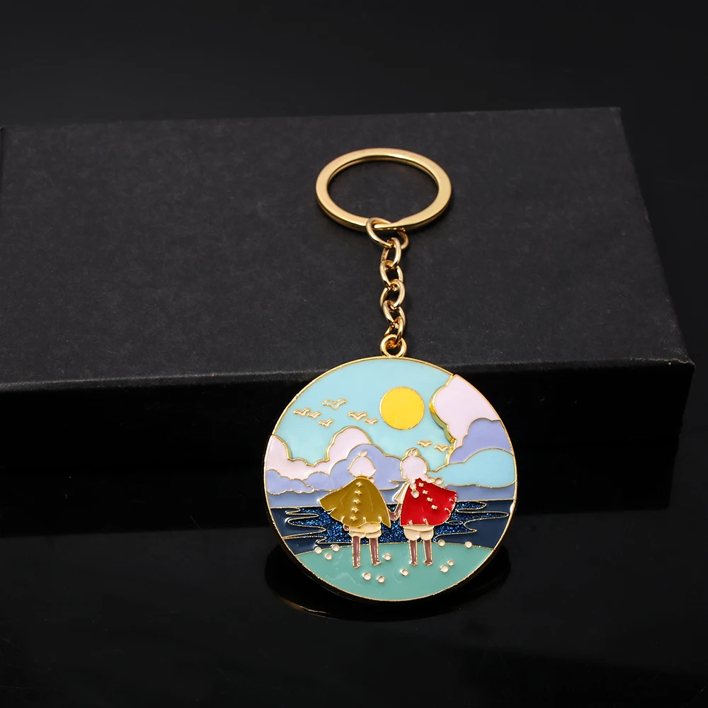 Creativity-Rotating-Keychain-Rotatable-Constellation-Metal-Enamel ...