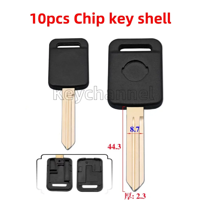 10pcs Car Key Tansponder Shell NSN14 Chip Key Case for Nissan Sentra ...