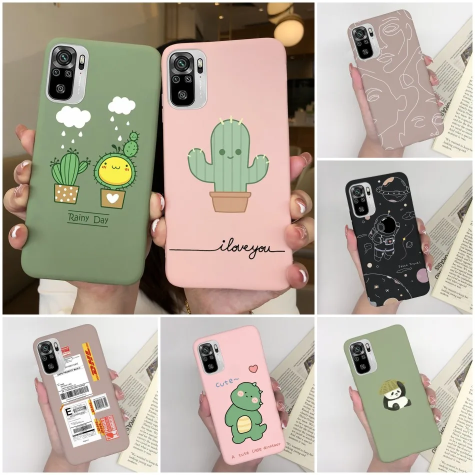 For-Xiaomi-Redmi-Note-10-4G-Phone-Case-TPU-Soft-Silicon-Cute-Cartoon ...
