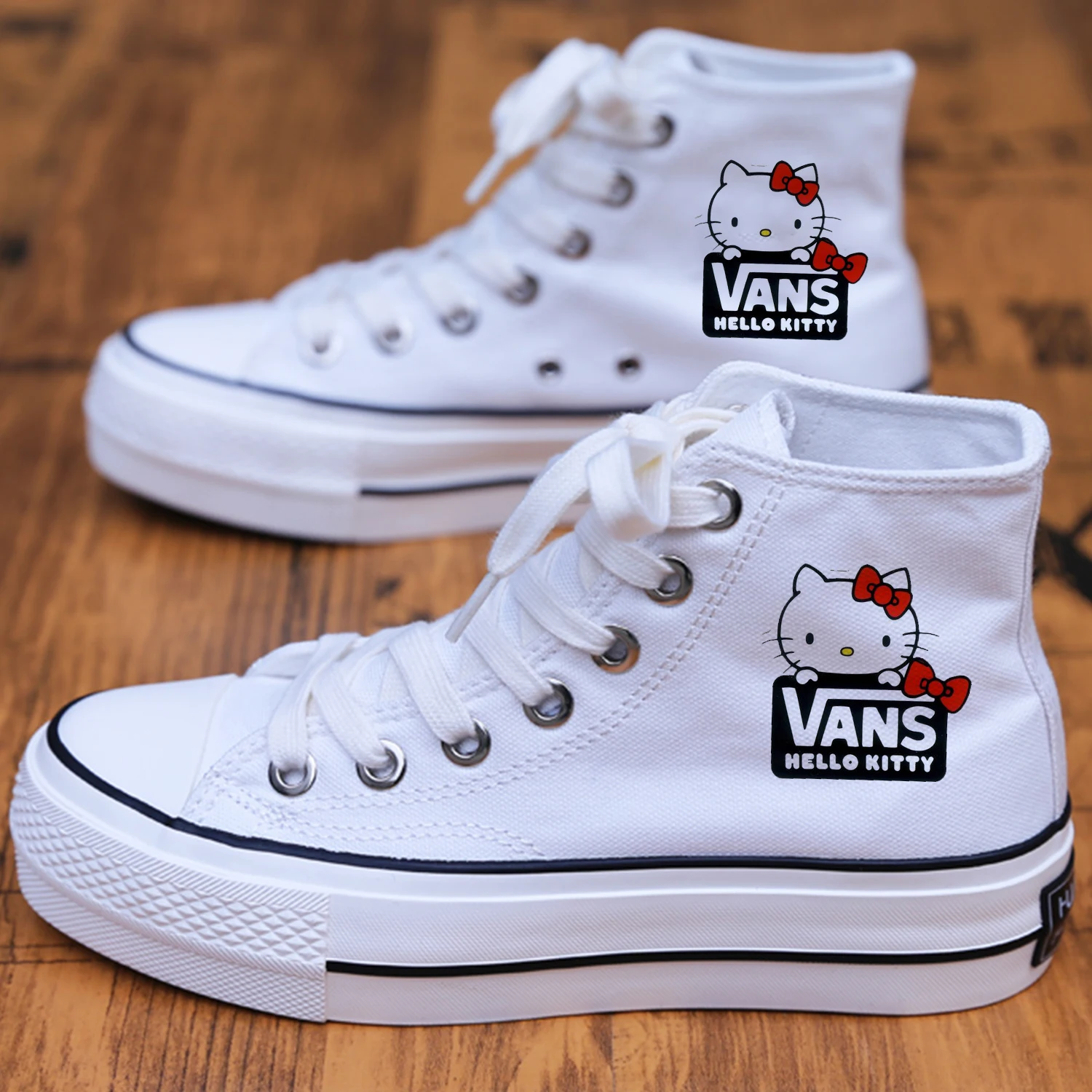 Hello Kitty Shoes Vans Blue