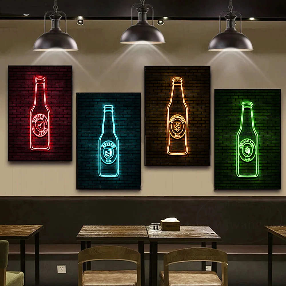 Beer Bottle Poster Prints For Pub Bar Kitchen Decor Jugger-Nog Electric ...