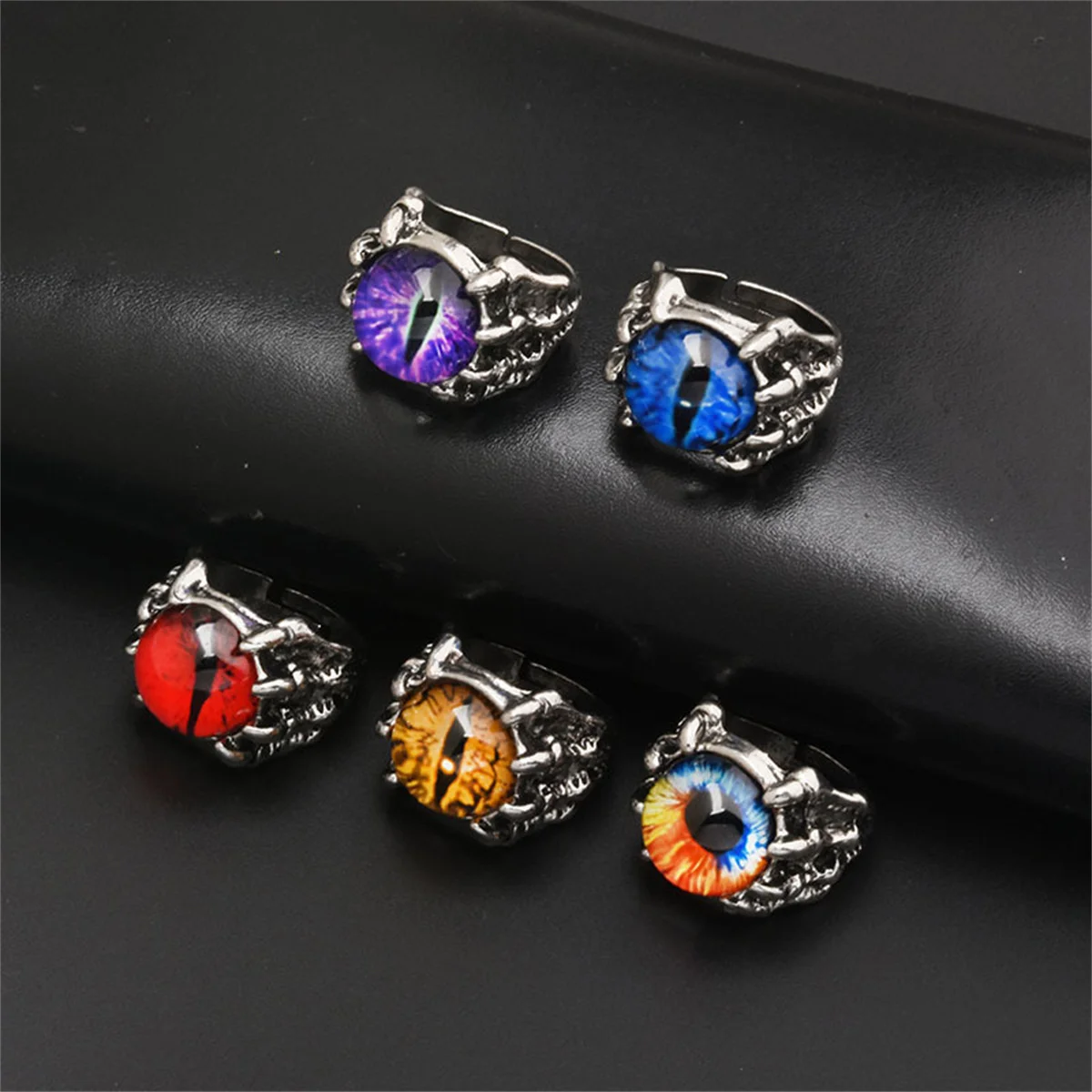 Retro-Gothic-Colorful-Evil-Eyes-Rings-For-Men-Women-Creative ...
