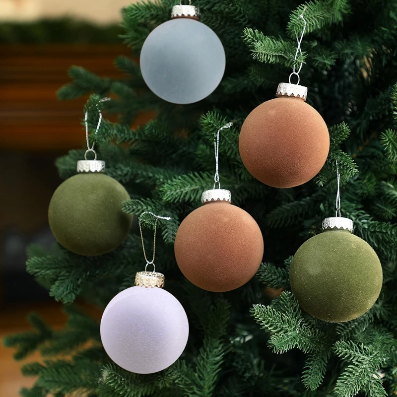 12Pcs-Christmas-Velvet-Ball-Ornaments-6CM-Christmas-Tree-Ornaments-Set ...
