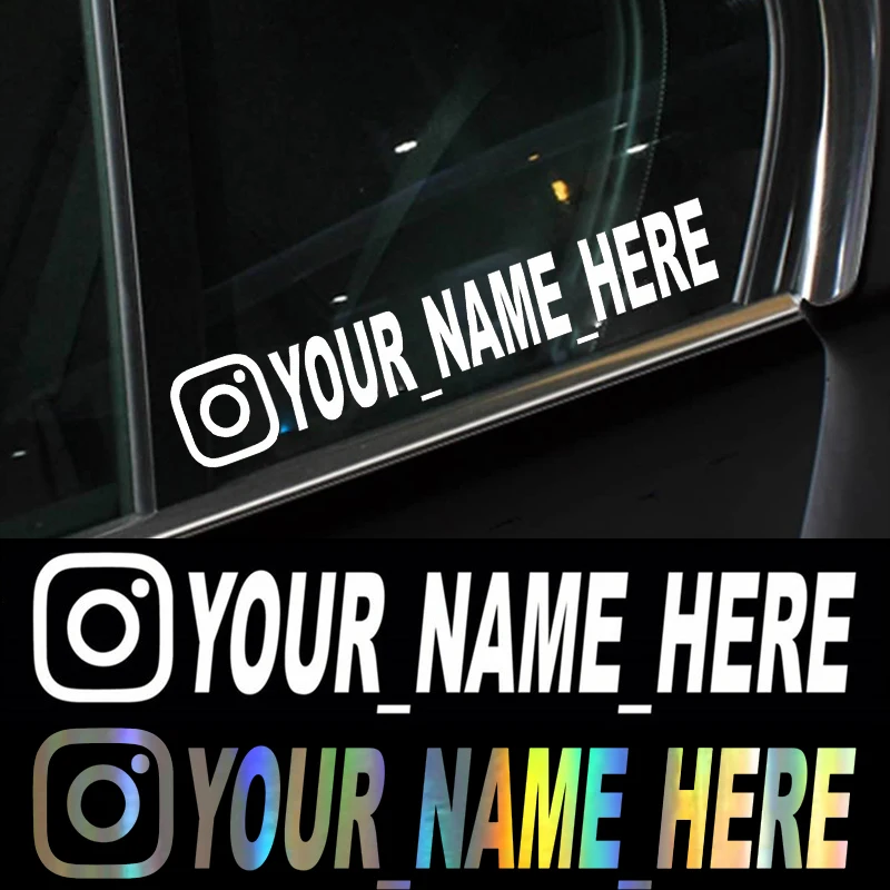 Auto-Sticker-Gebruiker-Naam-Custom-Gepersonaliseerde-Instagram-Vinyl ...