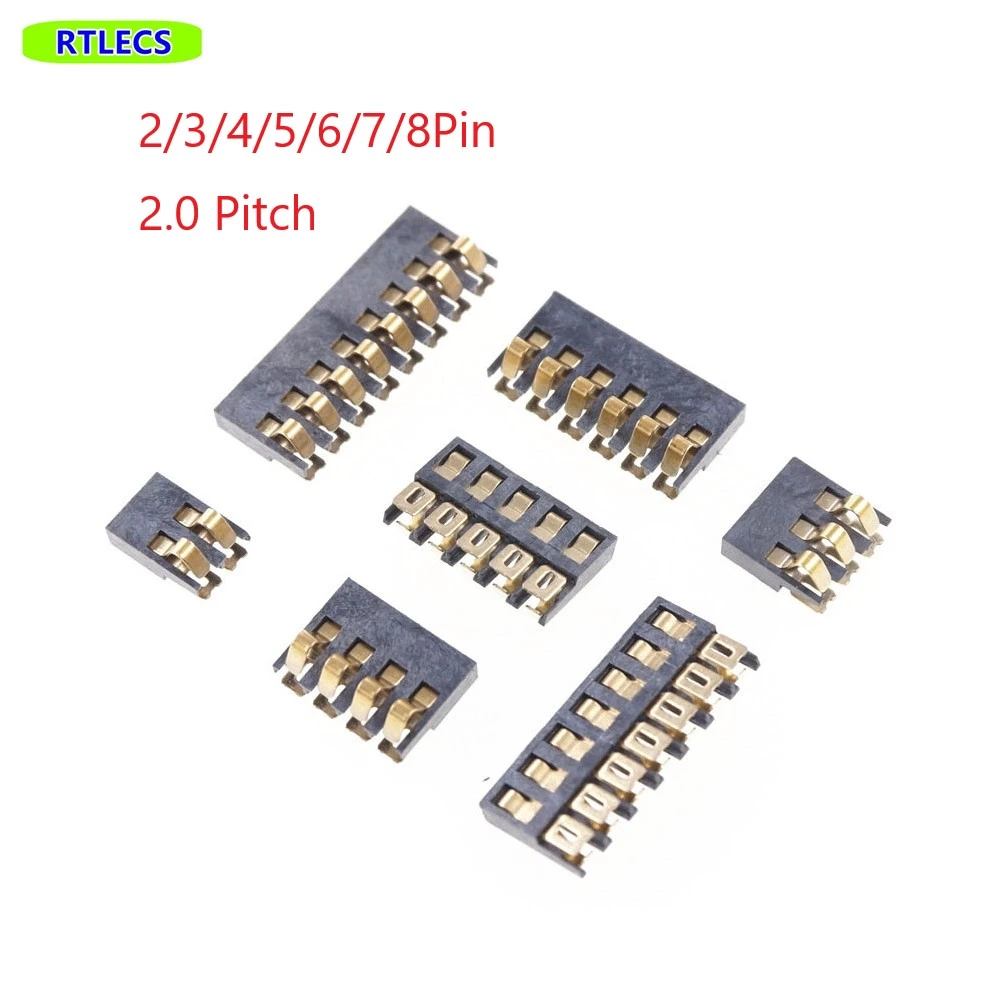 5pcs Spring Compression Contact 2.0 Mm Pitch 2 3 4 5 6 7 8 Pin Male ...