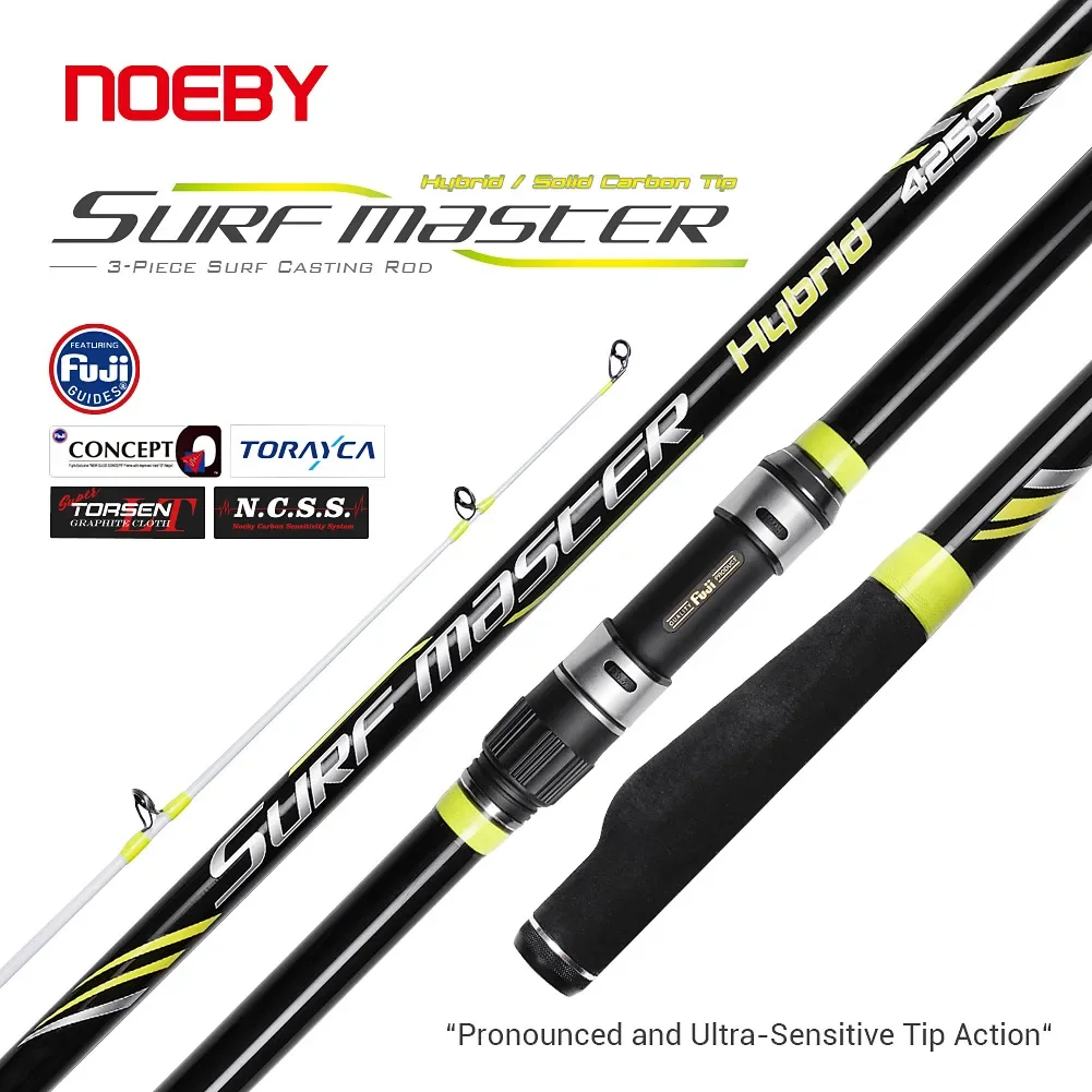 Noeby-Surf-Casting-Fishing-Rod-Solid-Carbon-Tip-3-Sections-Lure-Weight ...