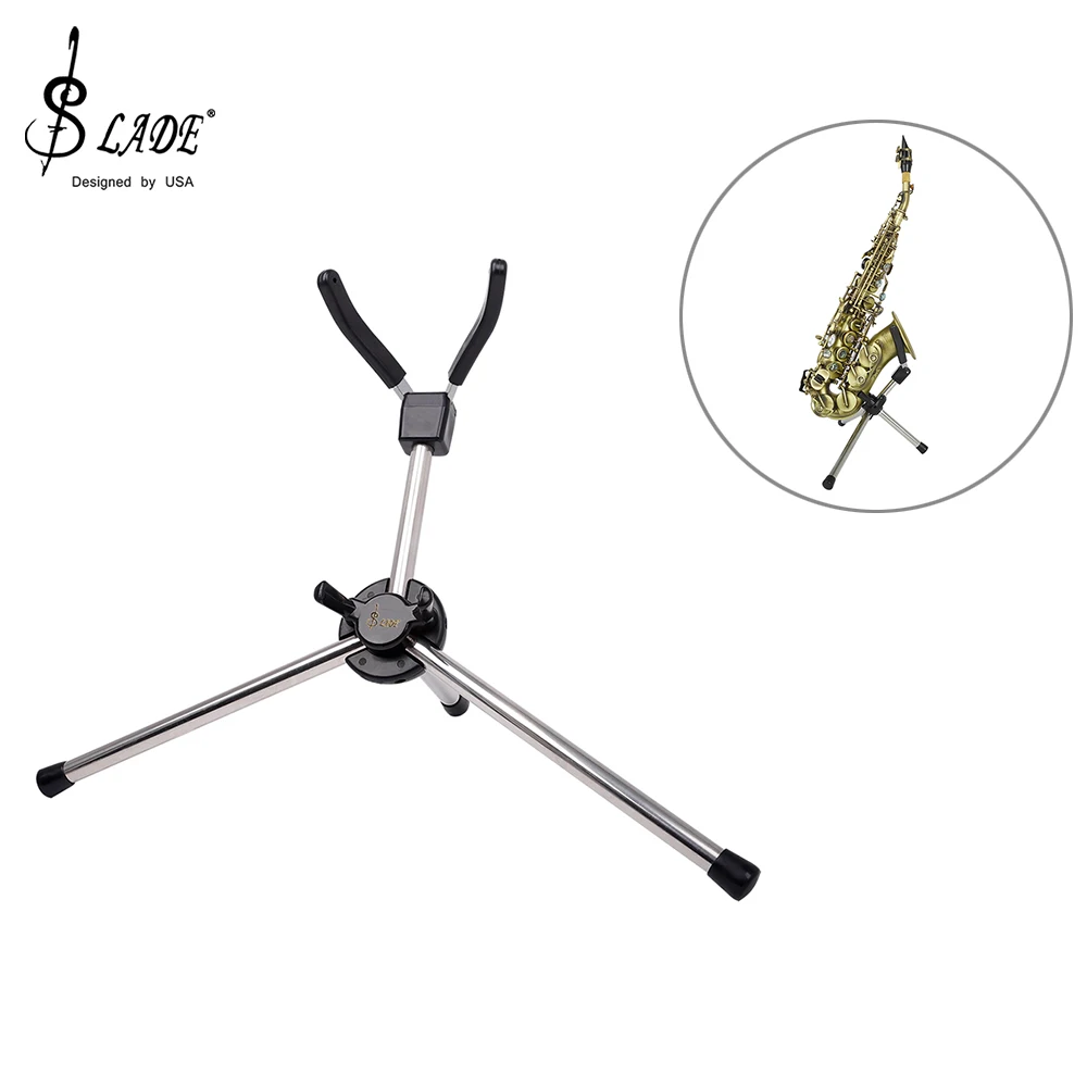 SLADE-Saxophone-Stand-for-Alto-Tenor-Soprano-Foldable-Sax-Tripod-Holder ...