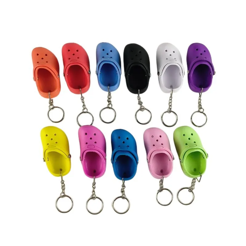 Cute 3D Mini EVA Beach Hole Little Croc Shoe Keychain Girl Gift Bag ...