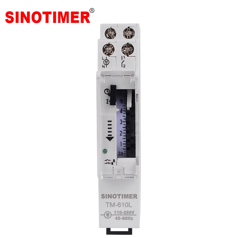 110-250V 16A Quartz Mechanical Timer 24 Hours Programmable Din Rail ...