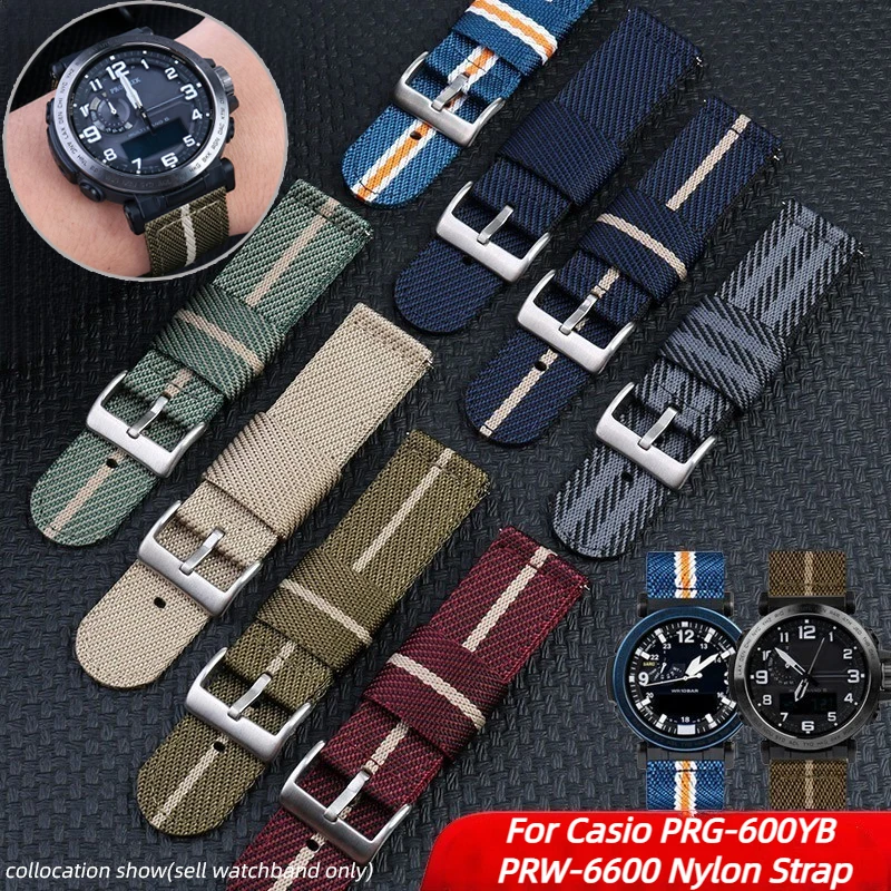 Quick-release-Nylon-Strap-for-Casio-PROTREK-PRW-6600-PRG-600YB-PRG-650 ...