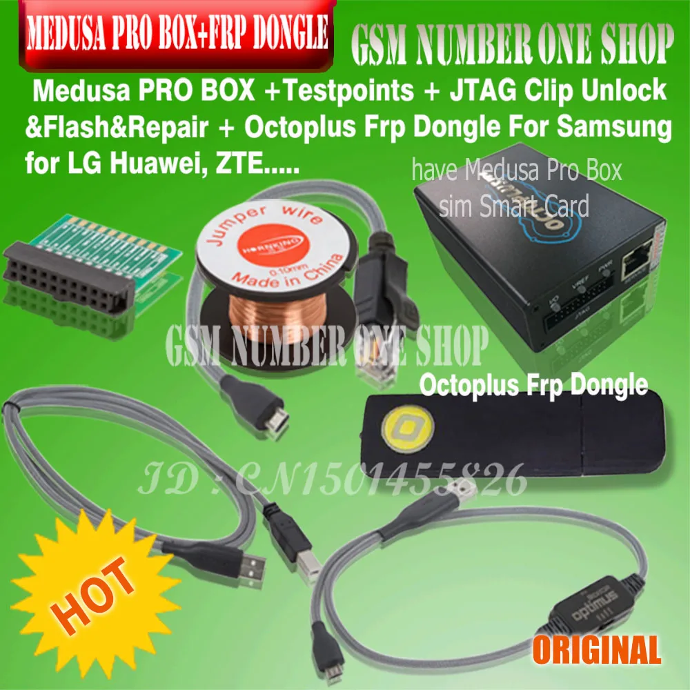 Nuevo conjunto de caja de medusa pro + Octopus frp dongle + JTAG Clip ...