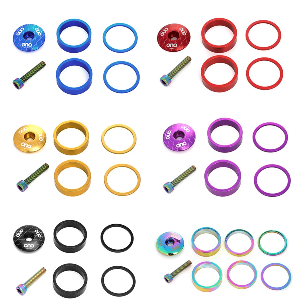 1-5Set-MTB-Bicycle-Stem-Top-Cap-Headset-Spacers-Kit-Aluminum-Alloy-MTB ...