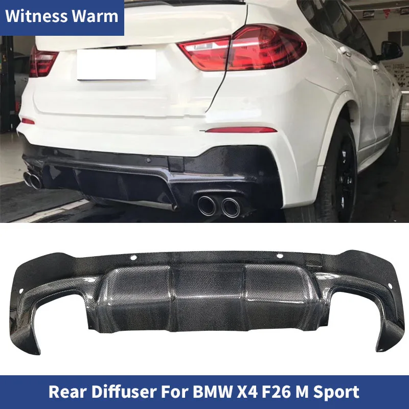 Car Styling Carbon Fiber Rear Diffuser Lip Bumper Spoiler for Bmw F26 ...