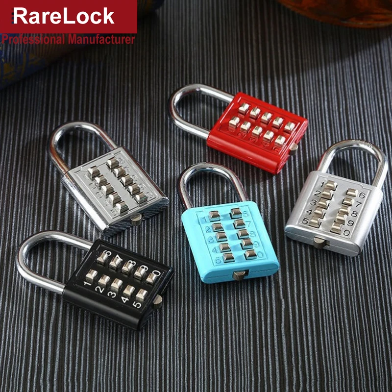 Anti-theft Button Combination Padlock Digit Push Password Lock For Gym ...