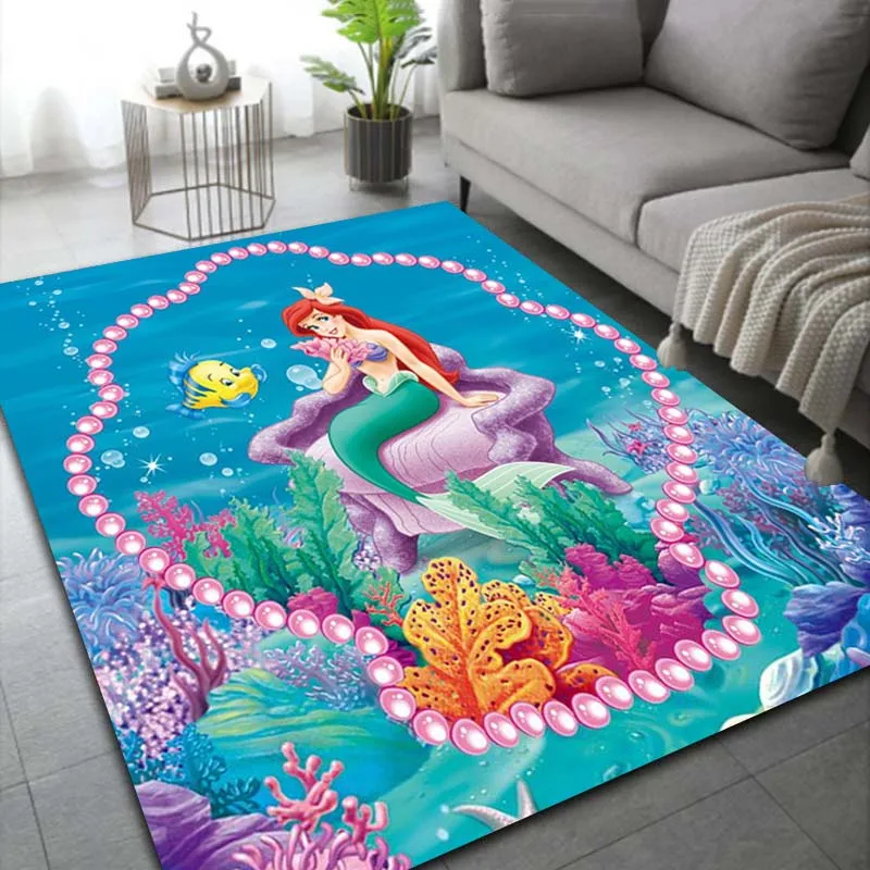 15-Sizes-Disney-The-Little-Mermaid-3D-Area-Rug-Carpet-for-Living-Room ...