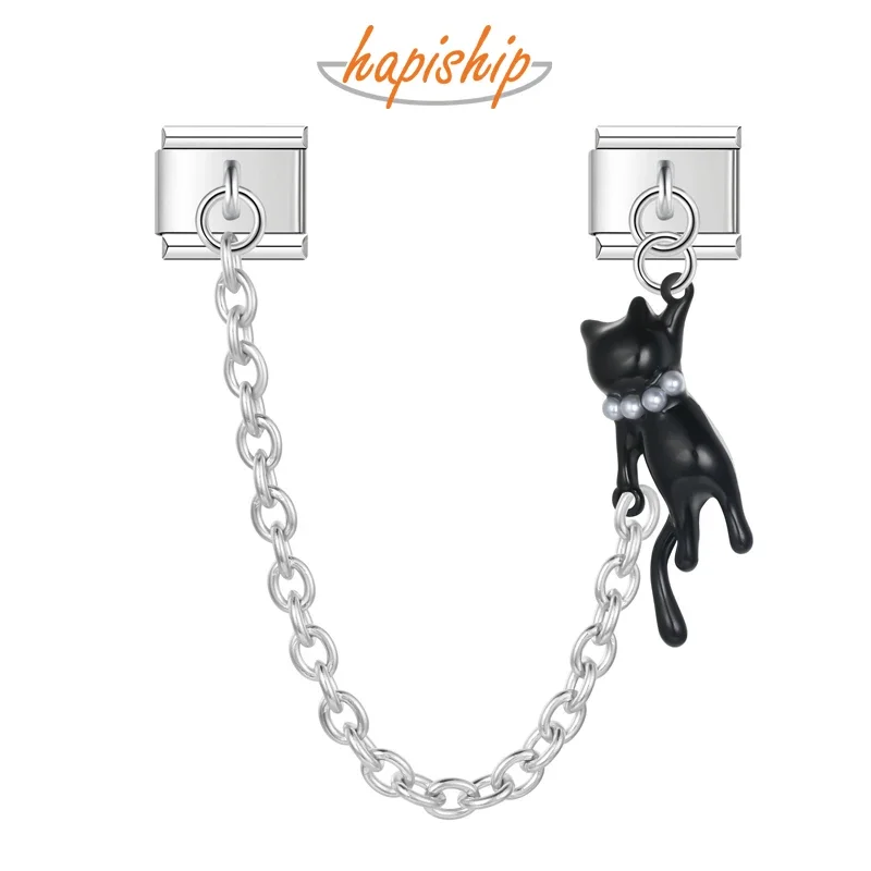 Hapiship 2024 New Women's Gift Fashion Cute Cat Chain Italian Charms ...