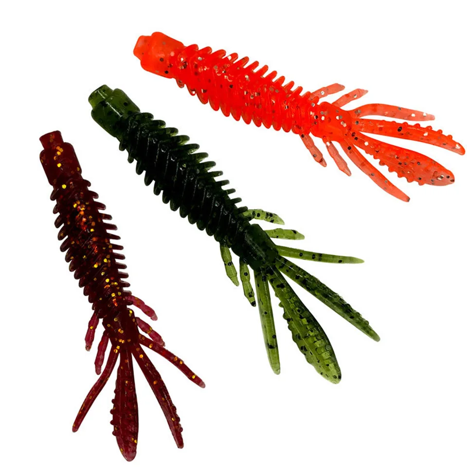 10pcs/lot Soft Lures 65mm 75mm Fishing Artificial Lures Silicone Bass ...