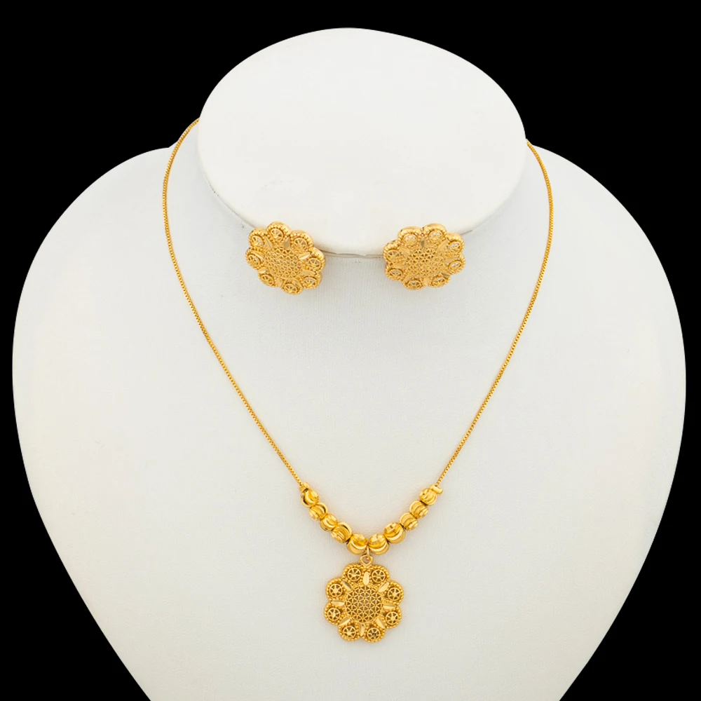 Gold Necklace Jewelry Set