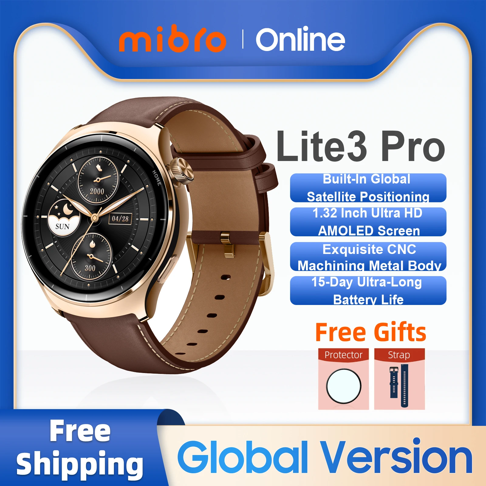 Mibro-Lite3-Pro-Smartwatch-Global-Version-Metal-Body-Built-In-GPS ...