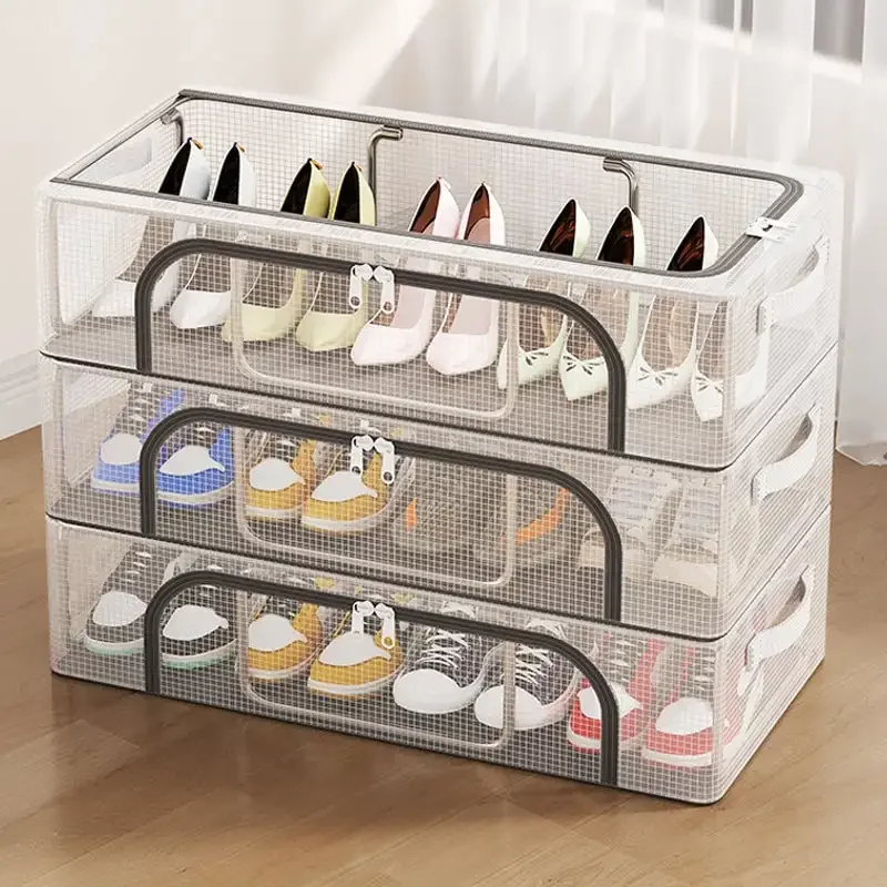 PVC-Shoe-Storage-Box-Waterproof-Foldable-Sealed-Dustproof-Transparent ...