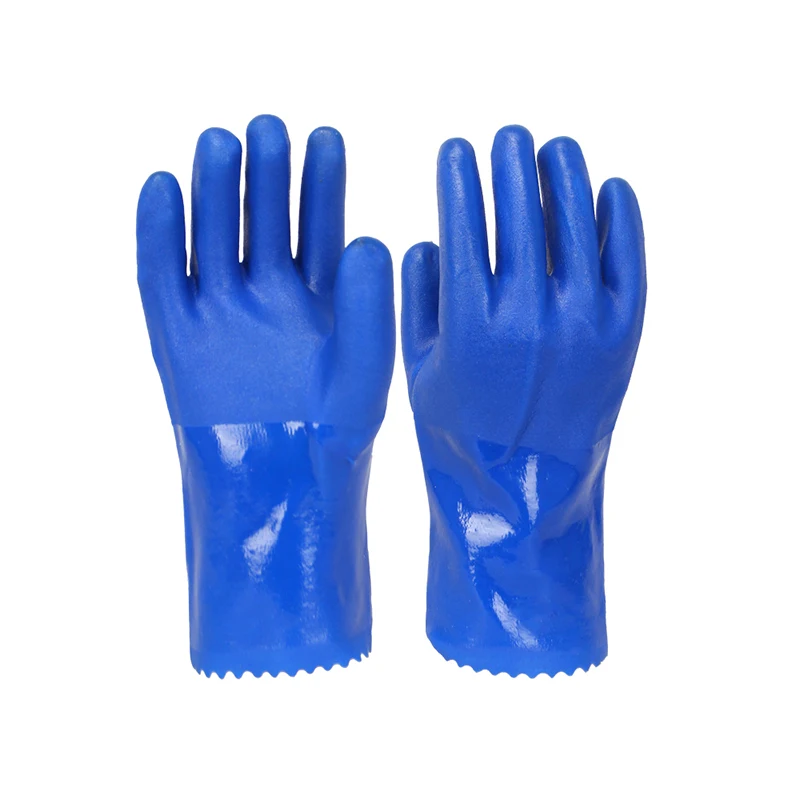 PVC Industrial Rubber Gloves Anti Slip Thickening Anti Corrosion ...