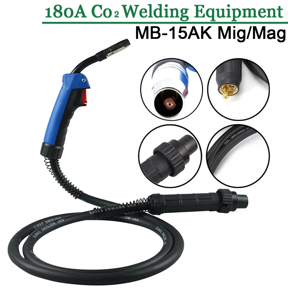 MB 15AK MIG/MAG Welding Torch 180A Welding Torch MIG Welding Gun 2m/2 ...