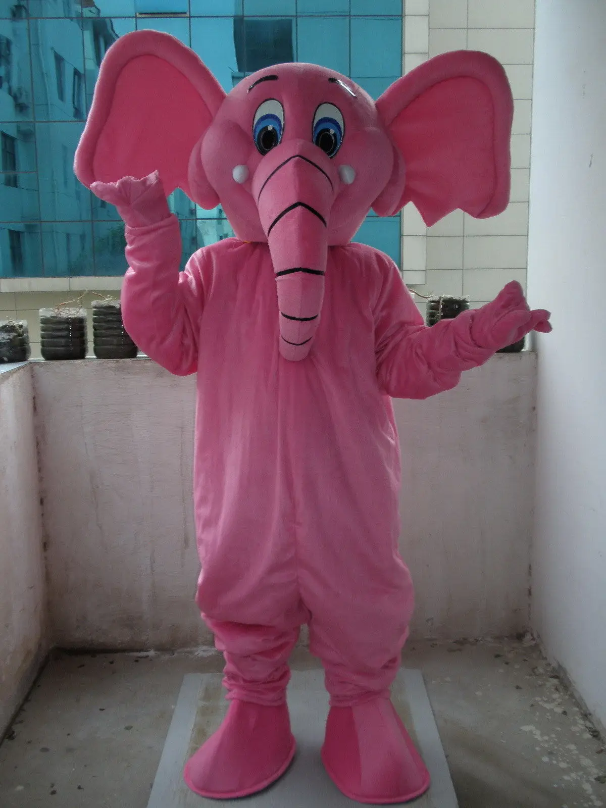 New Adult Character Pink Elephant Mascot Costume Halloween Christmas ...