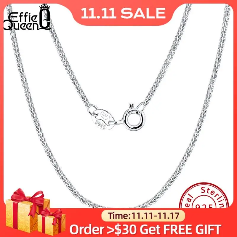 Effie-Queen-Genuine-925-Sterling-Silver-Italian-1-2mm-Chopin-Chain-Necklace-for-Women-Fashion ...