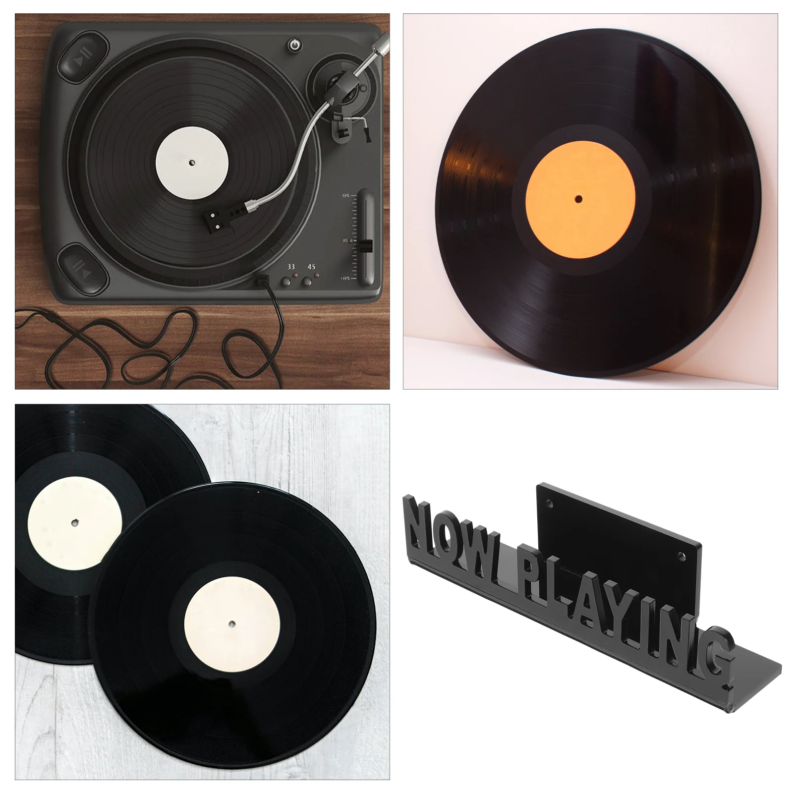 Floating Vinyl Record Holder Record Display Stand Album Record Storage ...