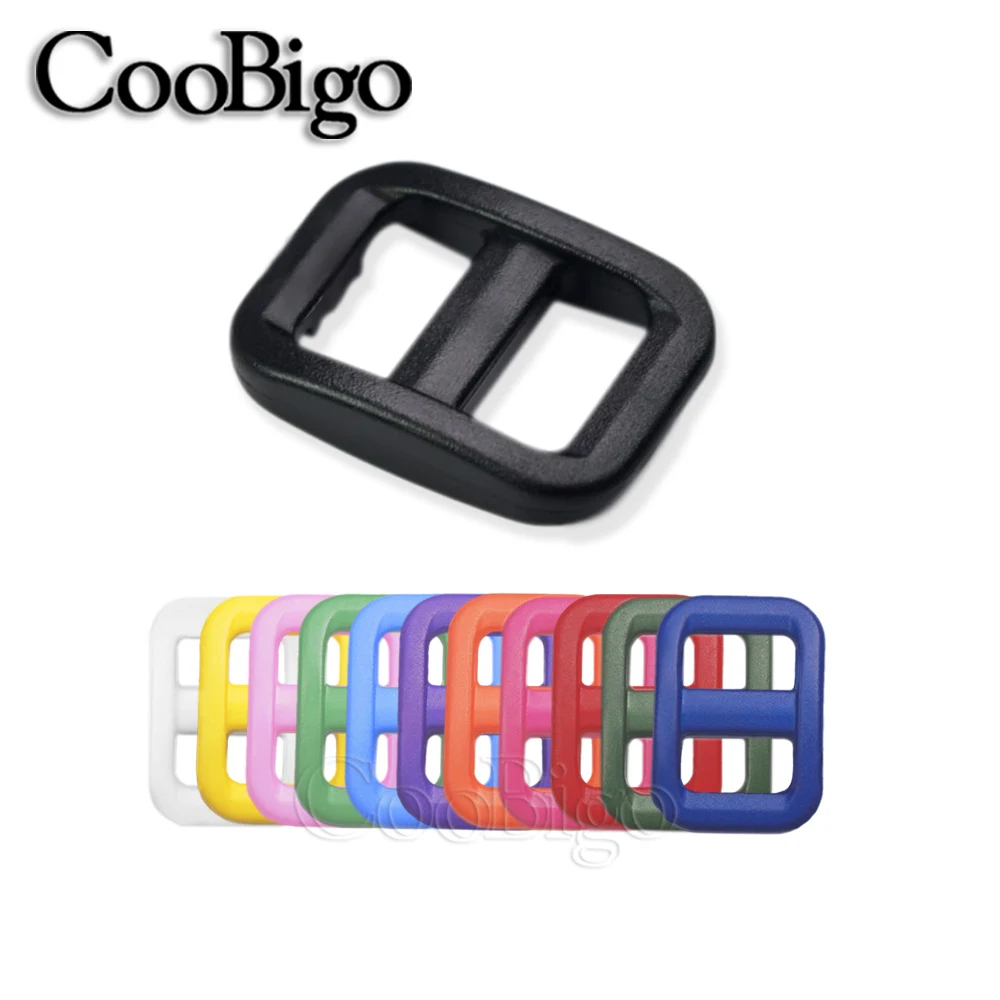 100pcs-Plastic-Tri-Glides-Sliders-Sliplock-Buckle-Adjustable-Pets ...