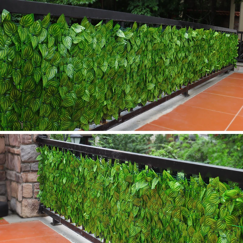 Artificial Faux Ivy Leaf Privacy Fence | Artificial Plant Privacy Hedge ...
