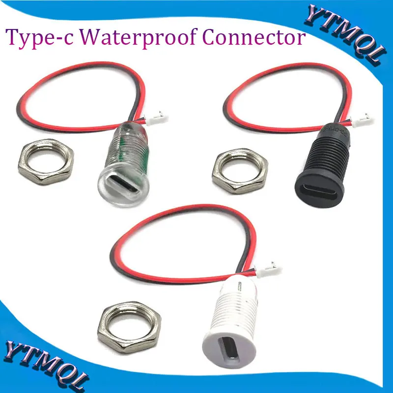1Pcs-Type-c-Waterproof-Connector-Direct-compression-female-base-Female ...