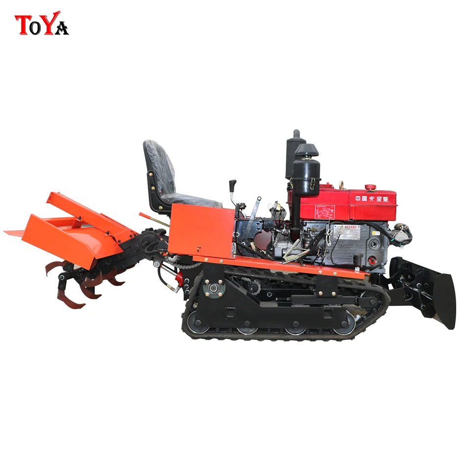 Crawler-type-small-agricultural-micro-tiller-plowing-and-trenching-four ...
