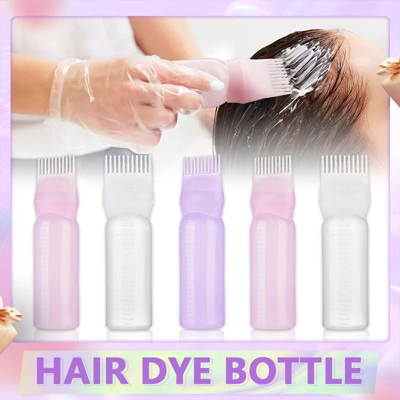 Multicolor-Plastic-Hair-Dye-Refillable-Bottle-Applicator-Comb ...