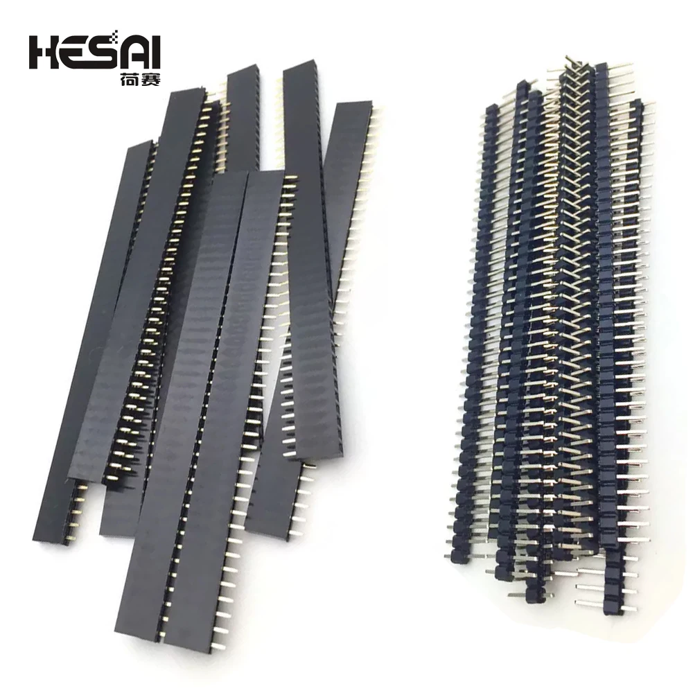20PCS-lot10-Pairs-40Pin-1x40-Single-Row-Male-and-Female-2-54-Breakable ...