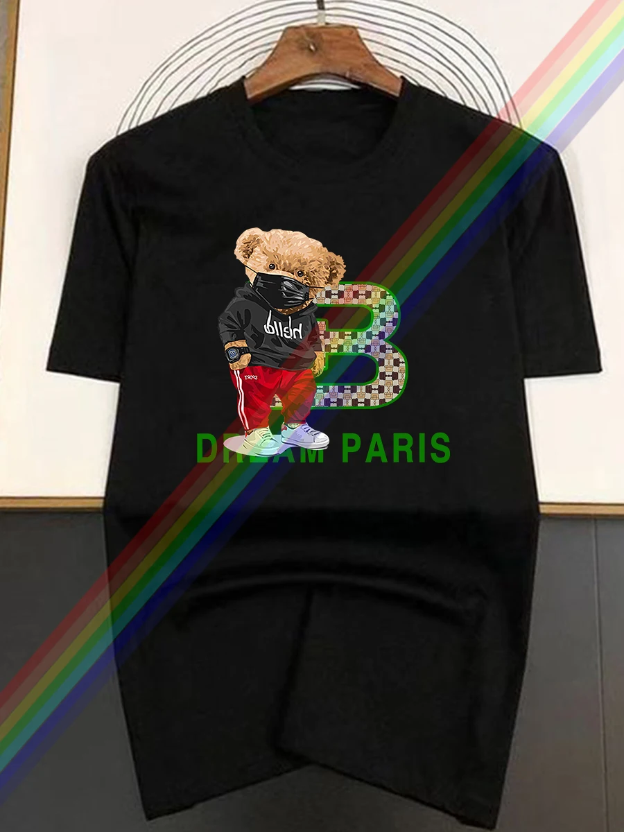 Camiseta-de-marca-de-lujo-con-estampado-de-Hello-Bear-Francia-para ...