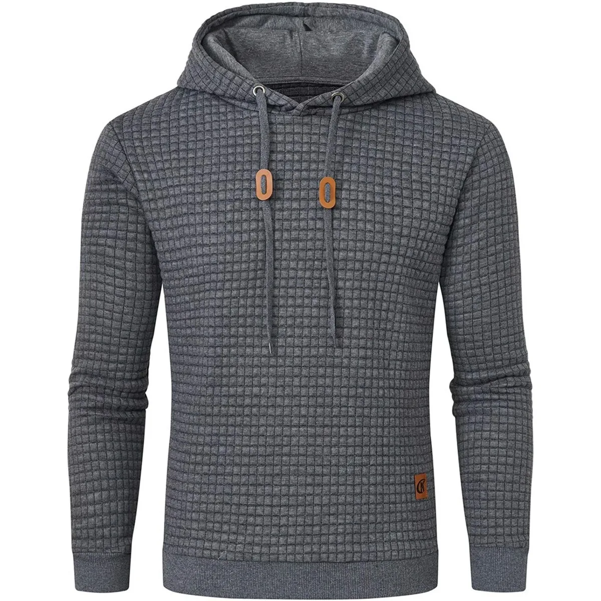 Sweat À Capuche À Manches Longues Pour Homme, Pull Jacquard À Carreaux ...