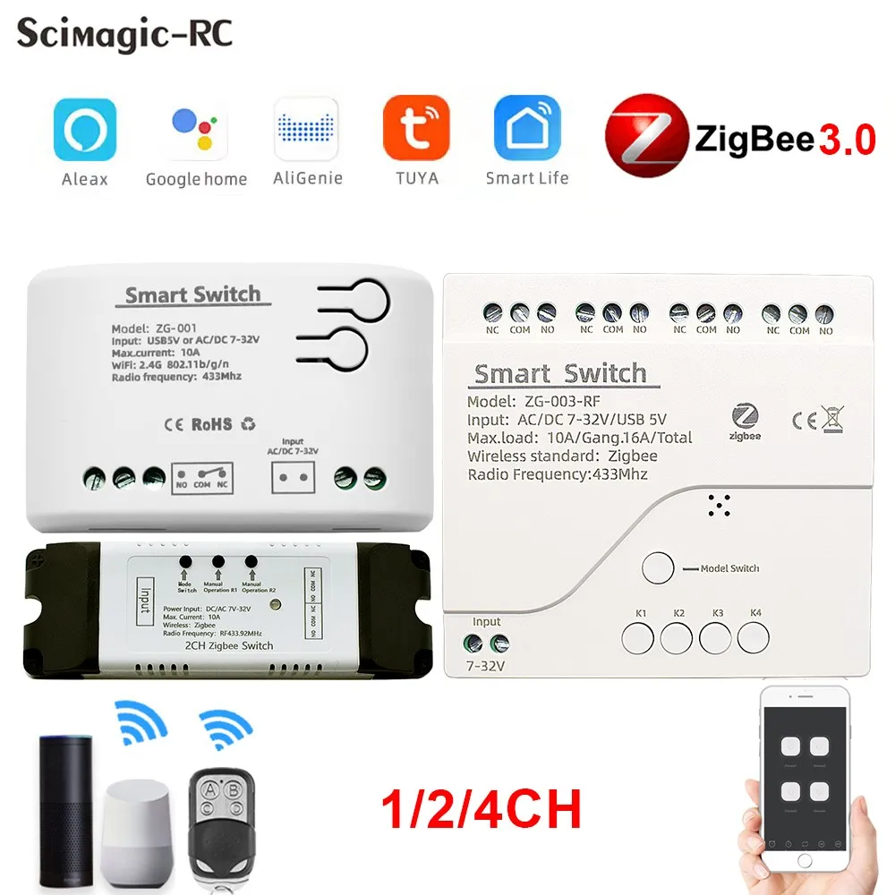 Tuya-Zigbee-Garage-Door-Receiver-1-2-4CH-RF-Smart-Switch-7-32V-85-250V ...