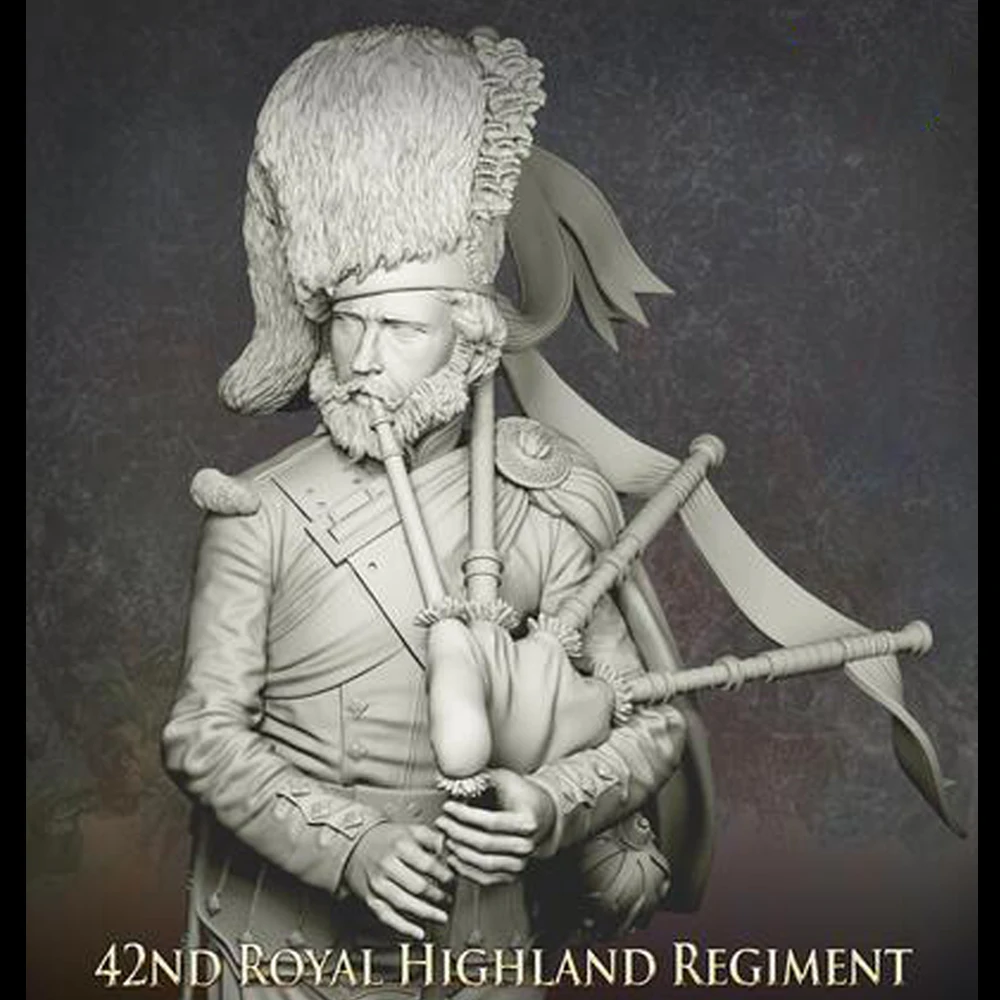 1/10 HIGHLAND REGIMENT, Resin Model figure Bust, GK, Unassembled and ...