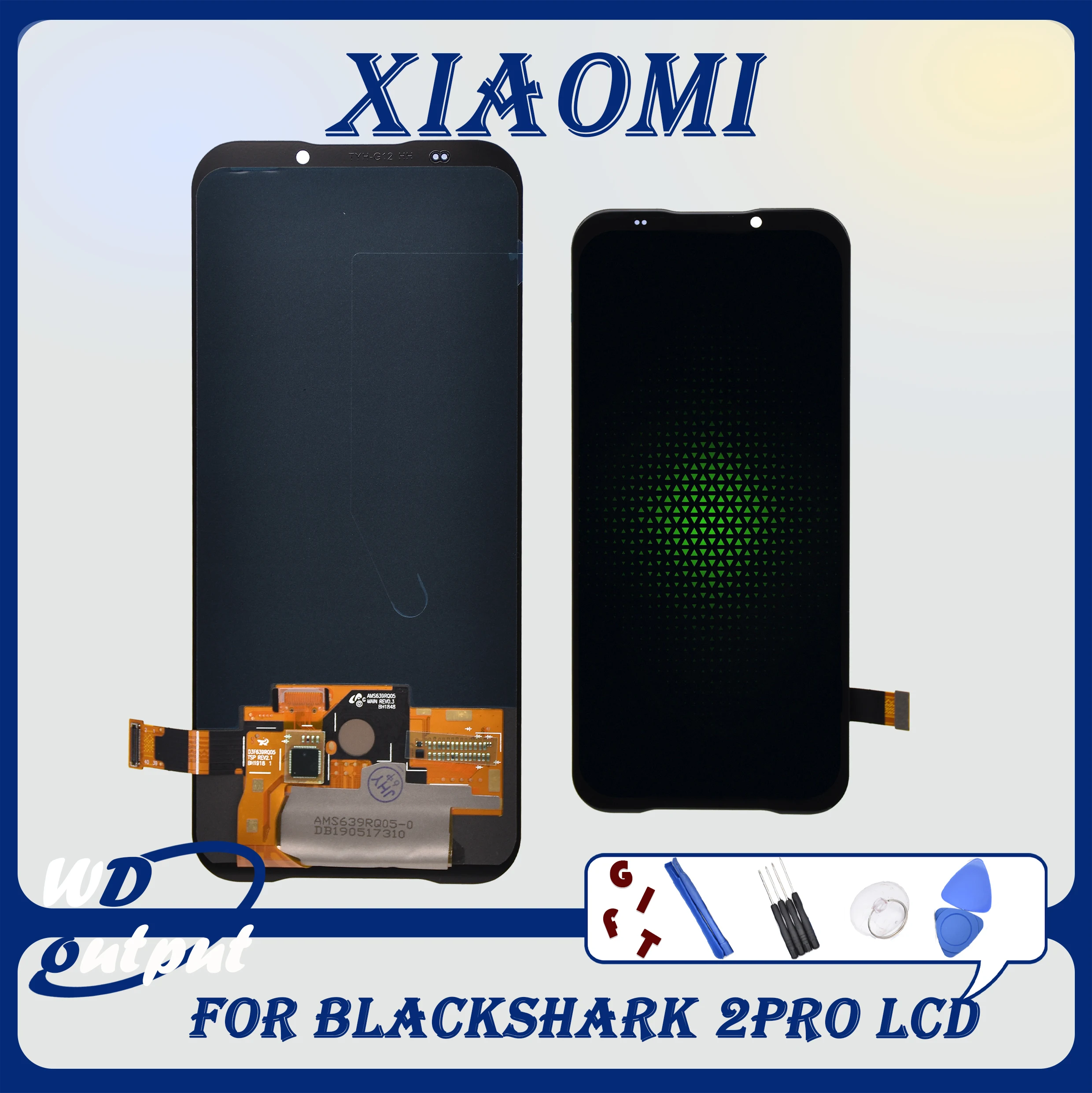 6.39 "lcd para xiaomi tubarão preto 2 pro DLT A0 display lcd de tela ...