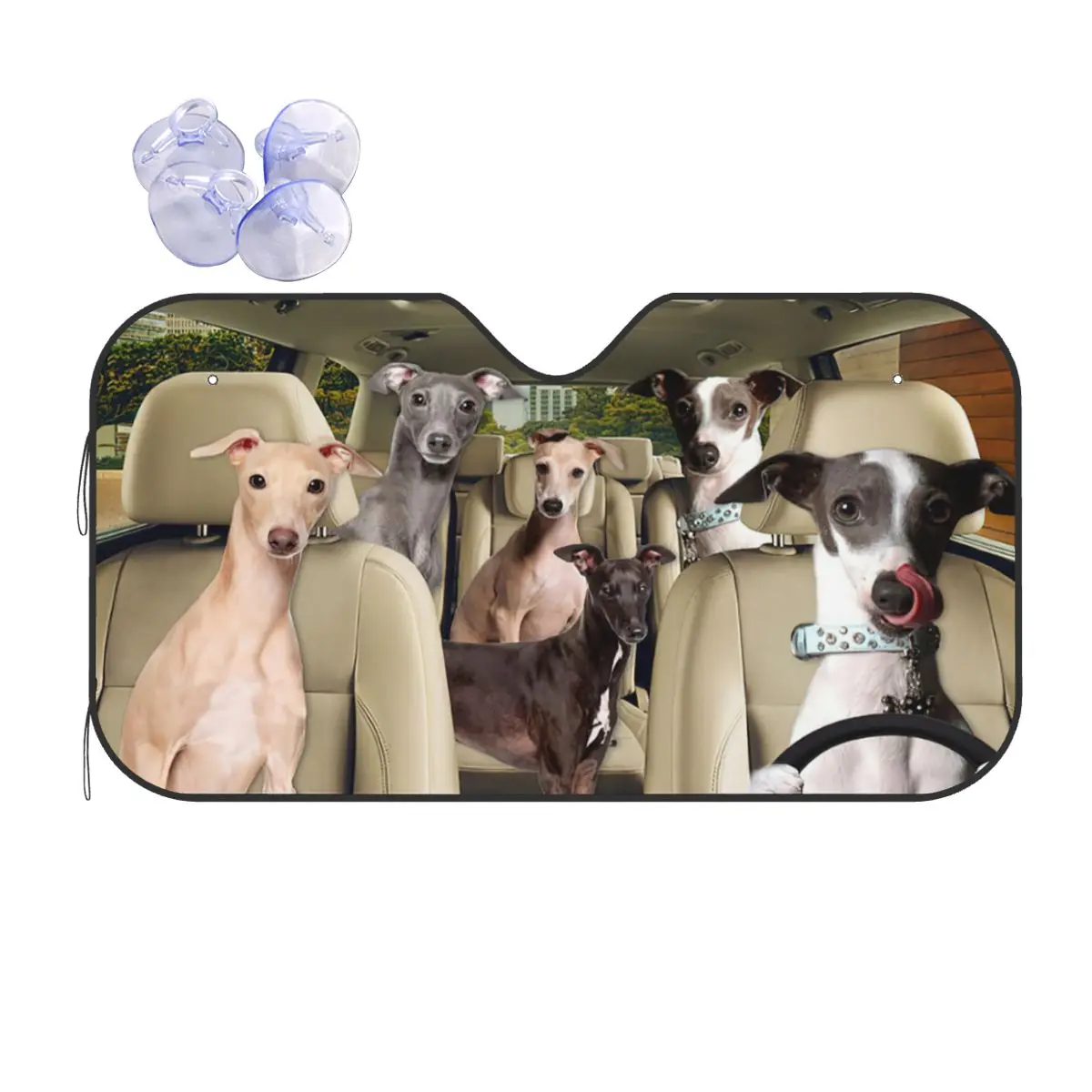 Greyhound-Dog-Driver-Sunshade-Windscreen-Animals-Car-Front-Windshield ...