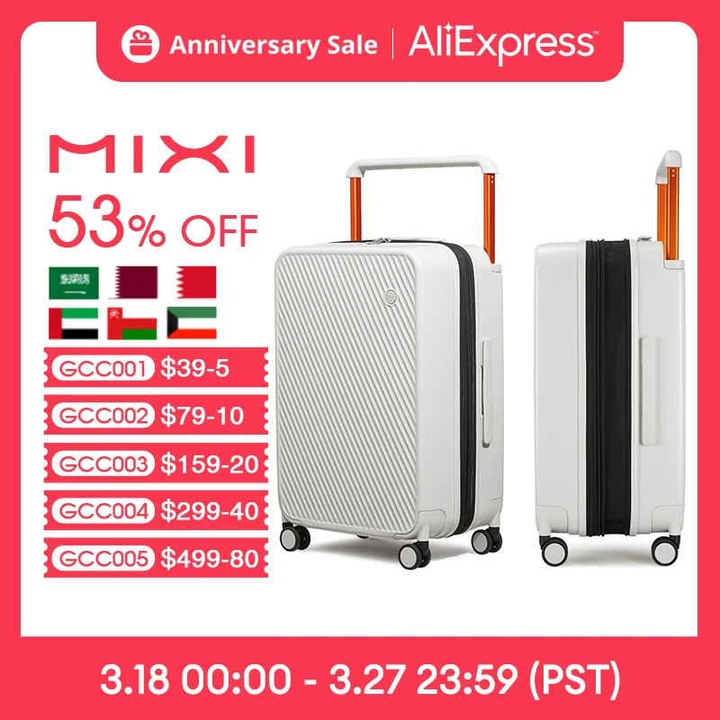 MIXI-Expandable-Carry-On-Luggage-Lightweight-Large-Capacity-Wide-Handle-PC-Travel-Suitcases ...
