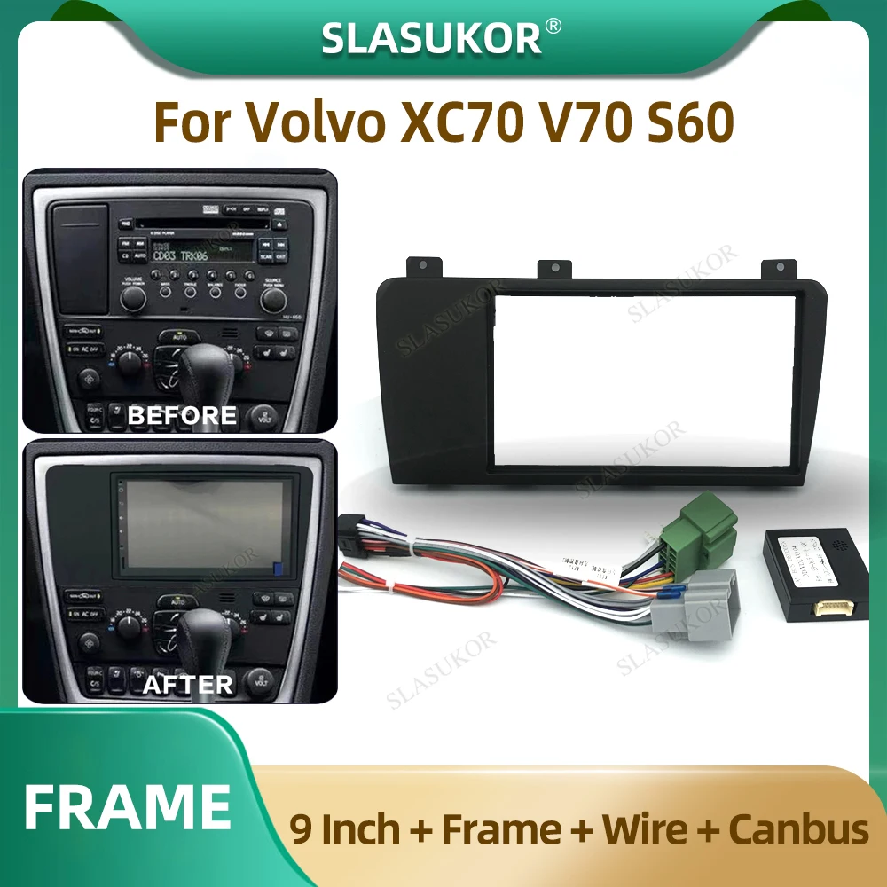 7 Inch Car Radio Fascia For Volvo XC70 V70 S60 2004-2009 Car Radio ...
