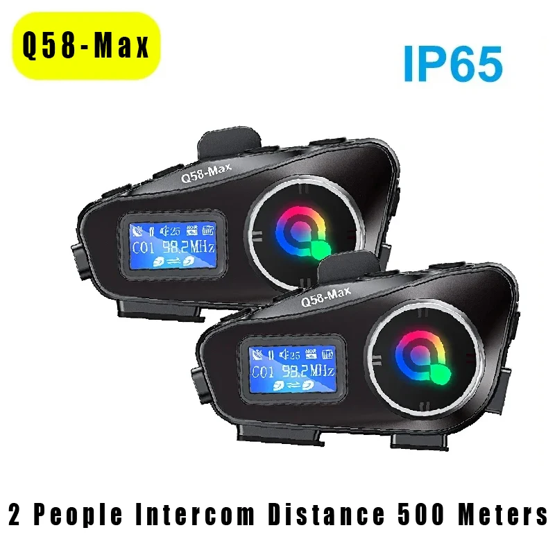 Q58-Max-Motorcycle-Helmet-Bluetooth-Intercom-Multi-Scene-Mixed-Music ...