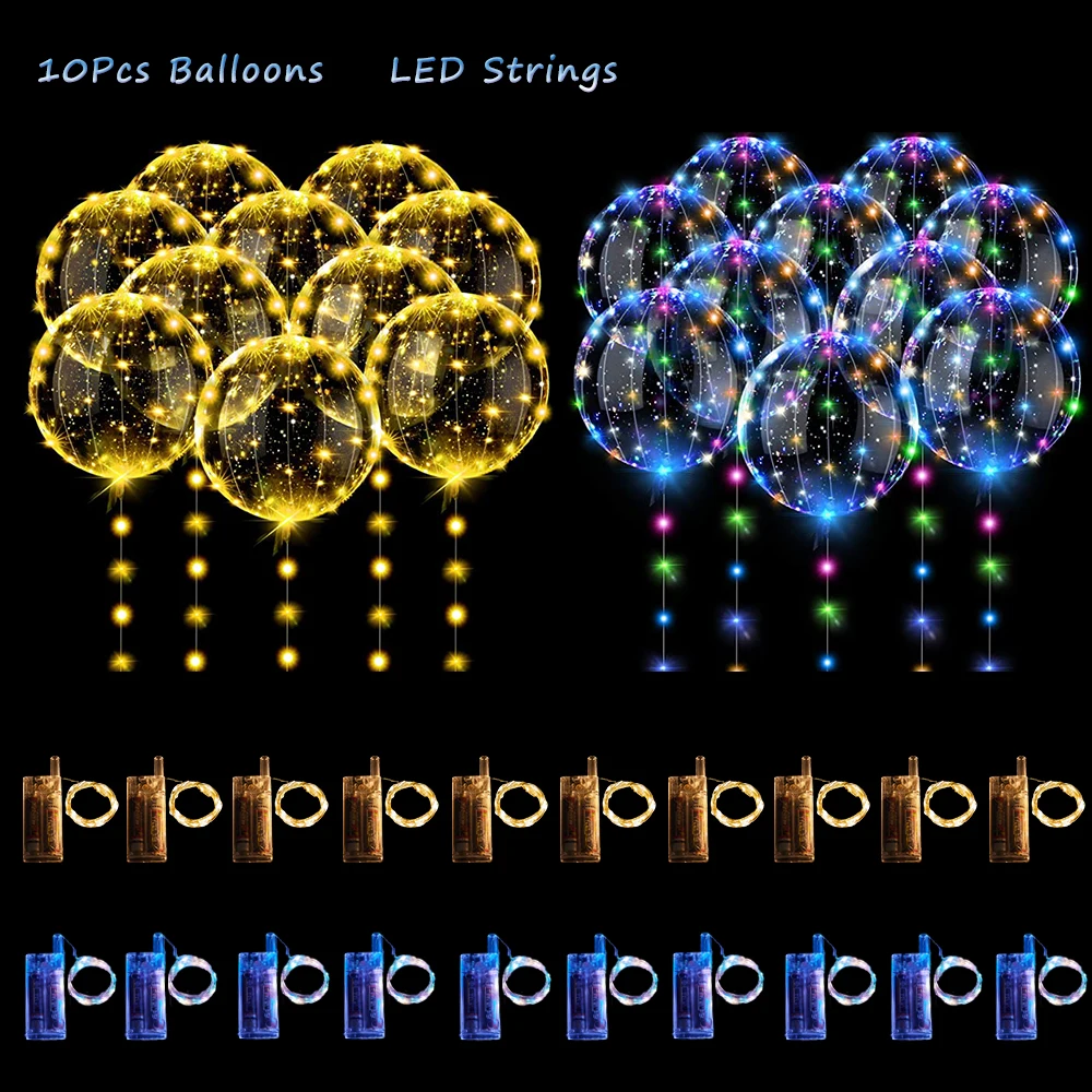 10Pcs-Luminous-BoBo-Light-up-Flashing-Helium-Balloon-LED-Balloons-Warm ...
