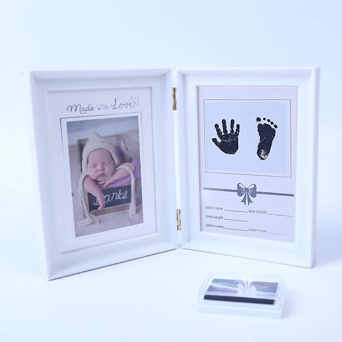 Commemorative-frame-Baby-one-month-one-hundred-days-old-hand-footprints ...