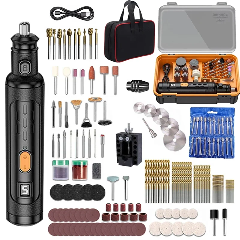 5-speed Regulation Mini Drill USB Cordless Rotary Tool Dremel Engraving ...
