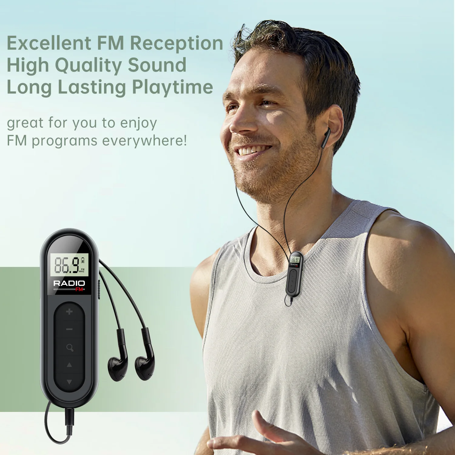 Mini-Radio-Fm-Rechargeable-With-Back-Clip-Pocket-Portable-Sports ...