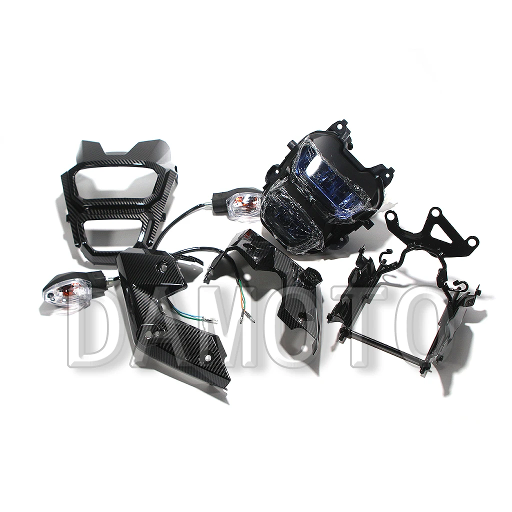Motorcycle-Headlight-LED-Front-Light-Guard-Lamp-Turn-signal-bracket-for ...