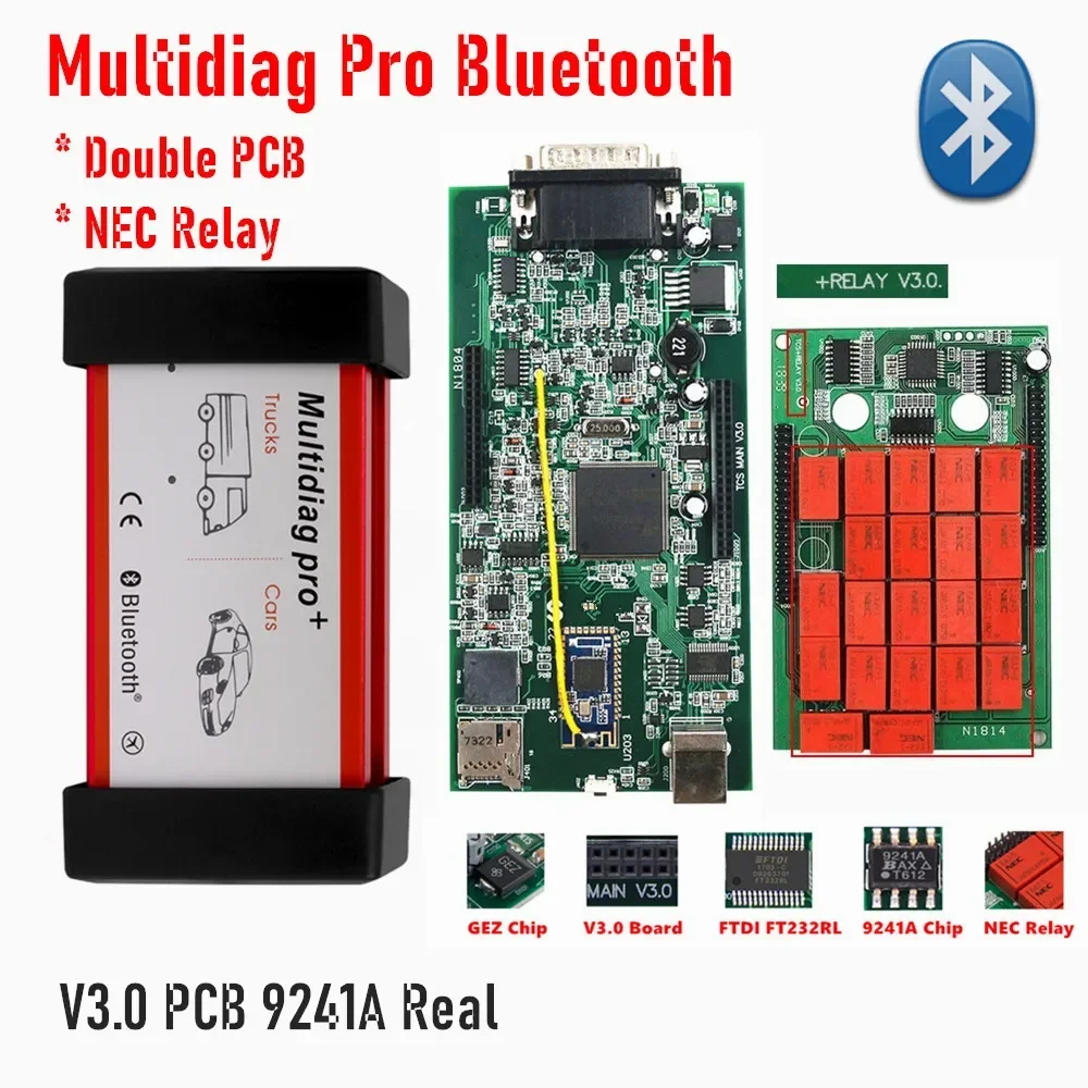 Multidiag-Pro-V2017-R3-2016R1-gr-tis-Keygen-Bluetooth-V3-0-verde-PCB ...